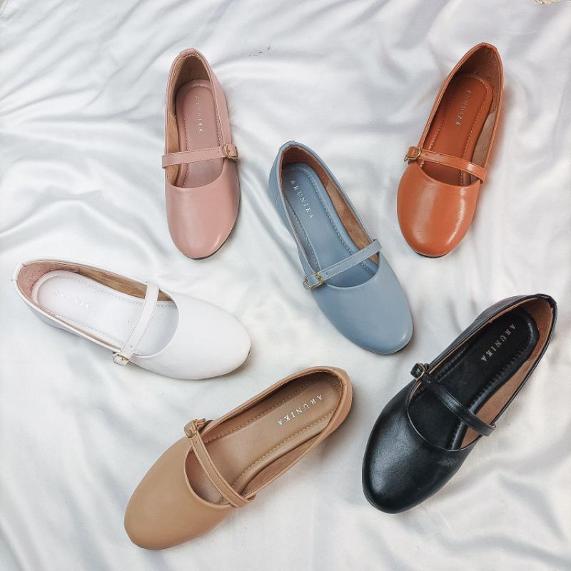 Jual Arunika ANNA Sepatu Flat Shoes Wanita Flatshoes Balet | Shopee ...