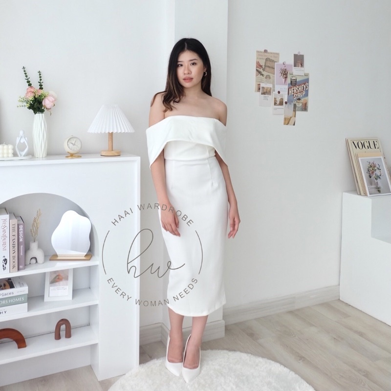 Jual HW - Winnie Dress - Dress Sabrina Gaun Kondangan Gaun Pesta Gaun ...