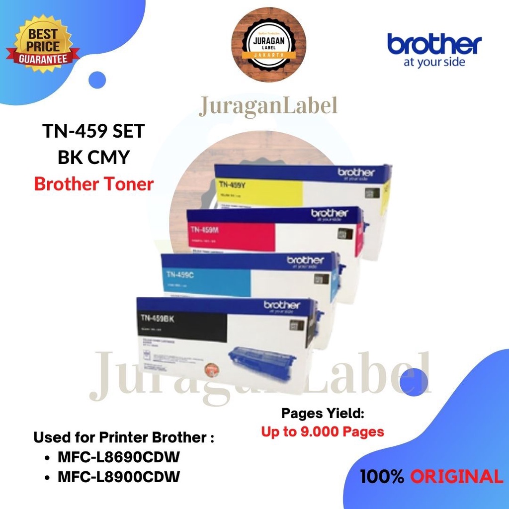Jual BROTHER Toner TN-459 BK CMY | TN459 Original Per PCS | Shopee ...