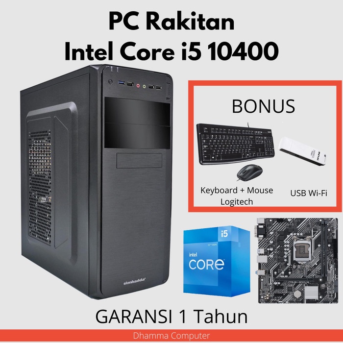 Jual Paket PC Rakitan Komputer CPU Kantor Intel i5 10400 Gen 10 SSD HD | Shopee Indonesia