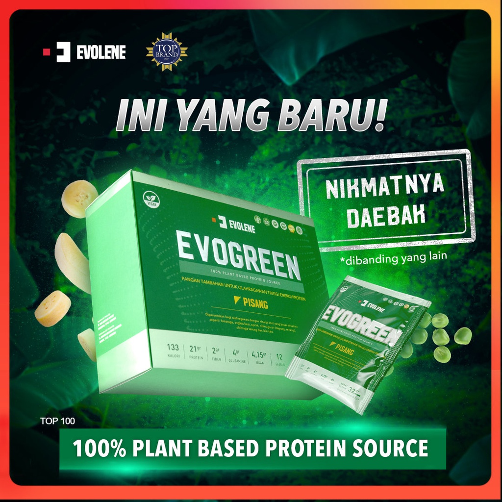 Jual EVOLENE EVOGREEN PROTEIN PLANT VEGAN EVO GREEN 12 SACHET BPOM ...