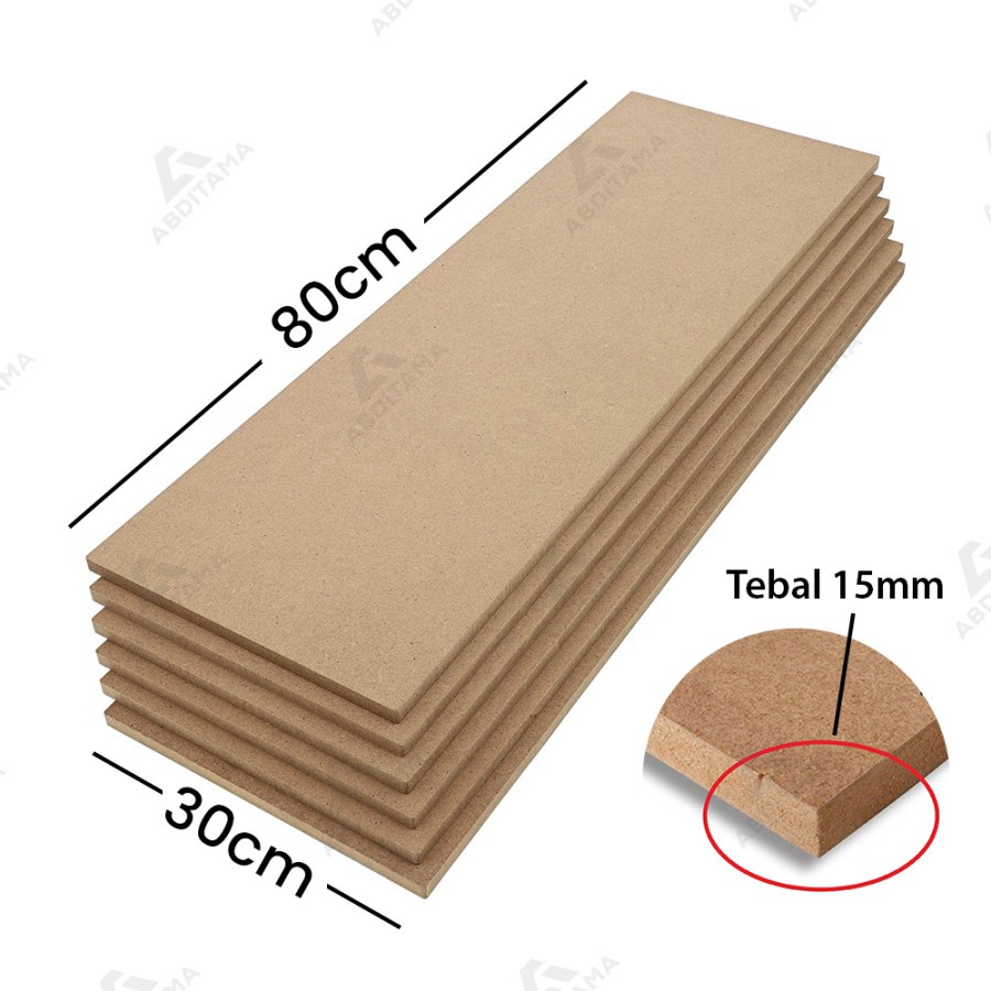 Jual Papan MDF kuat awet tebal 12mm dan 15mm 30x80cm | Shopee Indonesia