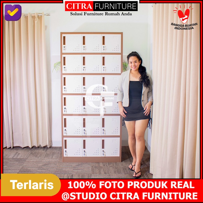 Jual Filling Cabinet Loker Besi 18 Pintu Kunci Locker KaryawanArsip ...