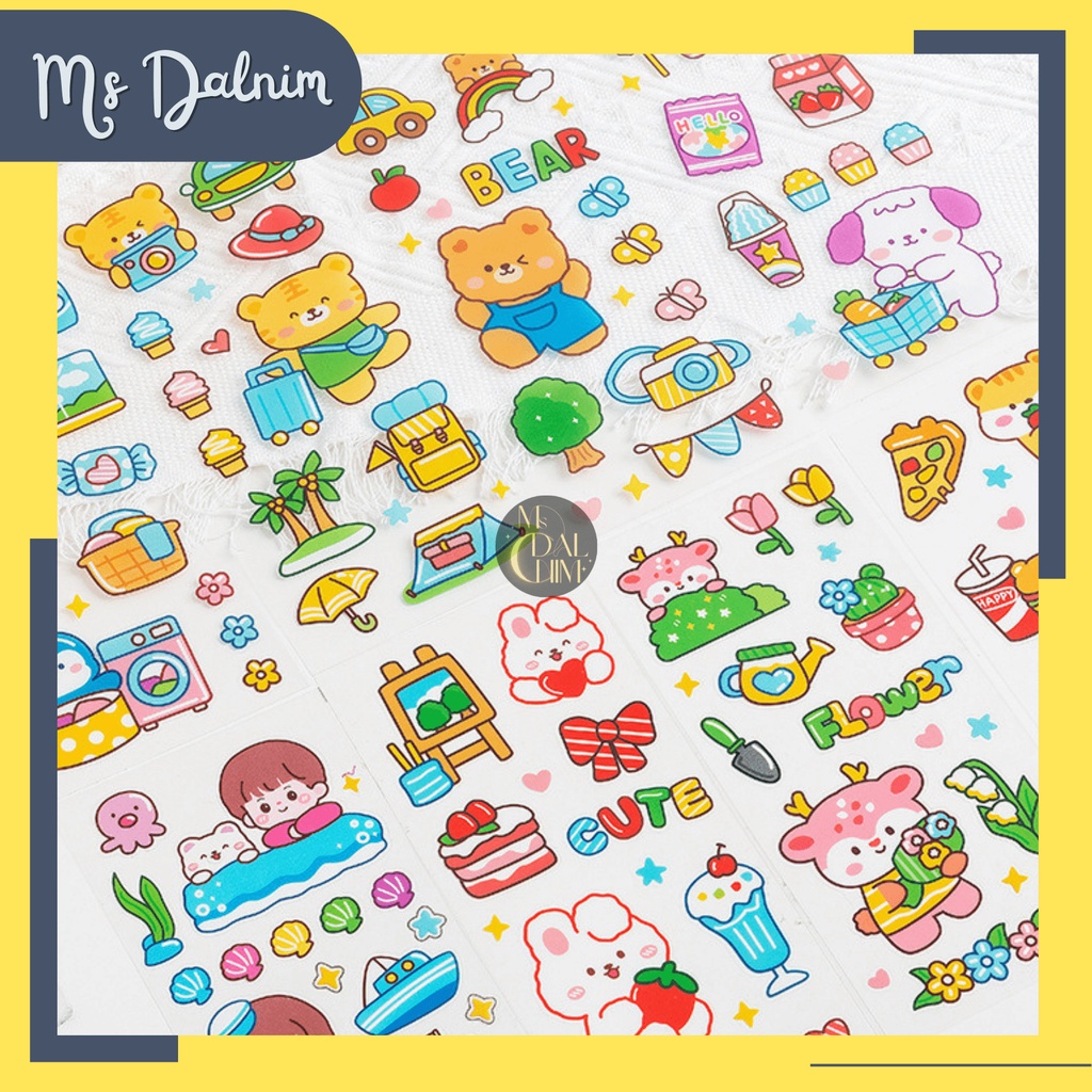 Jual Stiker Besar Aesthetic Anti Air PVC Kisscut Dekorasi Journal Cute ...