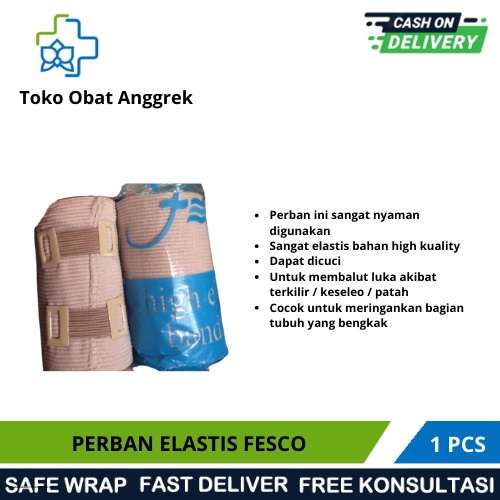 Jual PERBAN ELASTIS FESCO / PERBAN ELASTIC BANDAGE/PERBAN KESELEO ...