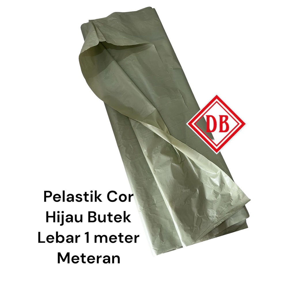 Jual Per meter Pelastik Cor Hijau Butek Model sarung/Pelastik penutup ...