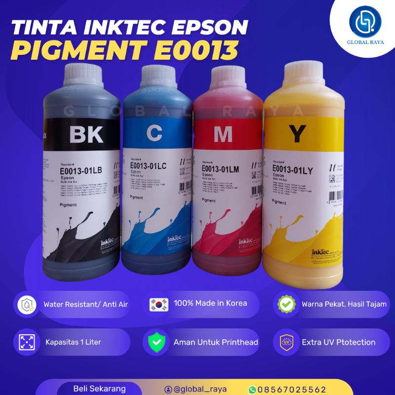 Jual TINTA INKTEC EPSON PIGMENT 1 LITER BLACK | Shopee Indonesia