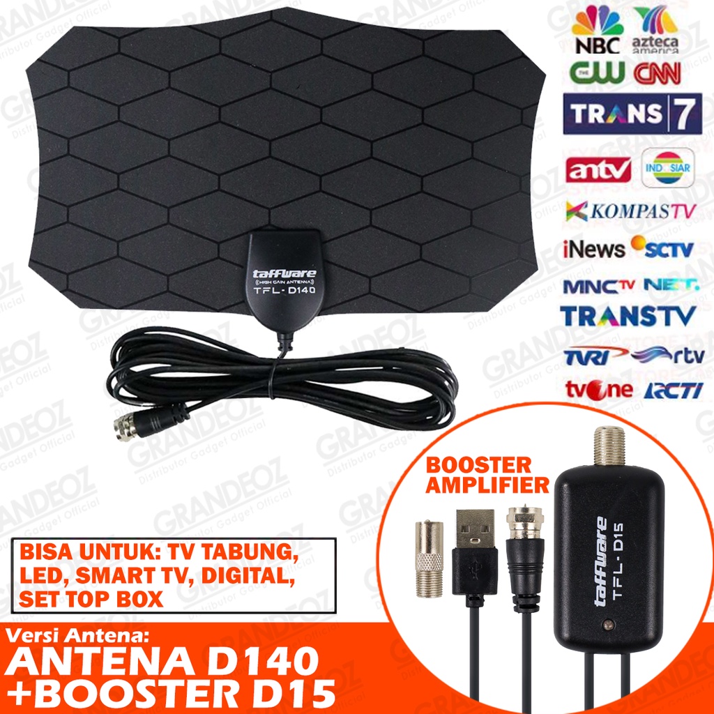 Jual BAT ANTENA + Booster INDOOR 4K TV Anten Digital COOCAA DVB-T2 25dB ...