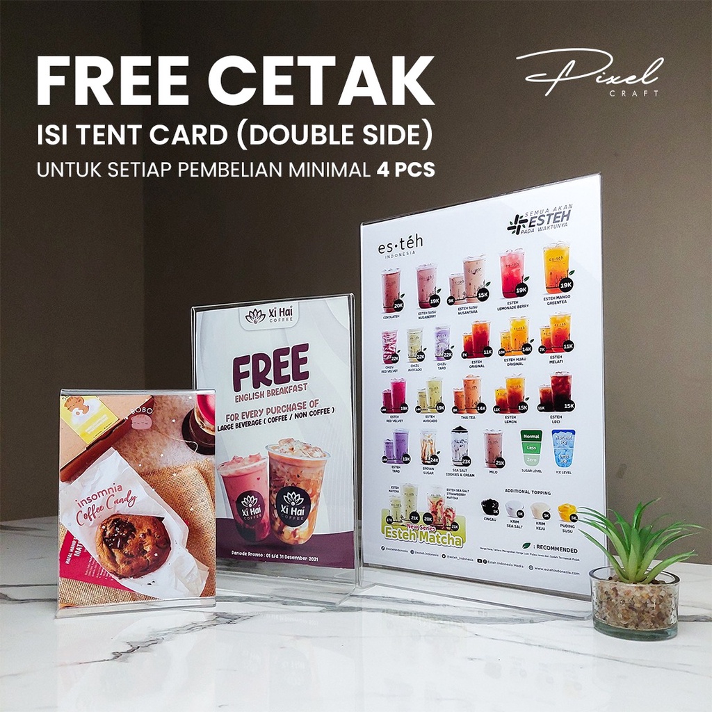 Jual Tent Card Acrylic / Nomor Meja | Shopee Indonesia