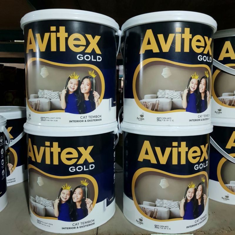 Jual CAT TEMBOK EKSTERIOR AVITEX GOLD 1GALON 5KG | Shopee Indonesia