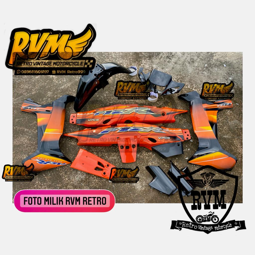 Jual Cover Body Yamaha Fizr F1zr oren hitam Full Halus Cover Bodi ...