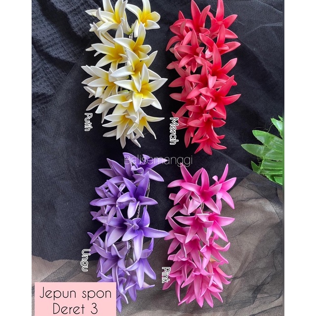 Jual semanggi jepun spon deret 3 / aksesoris bali/ hiasan sanggul ...