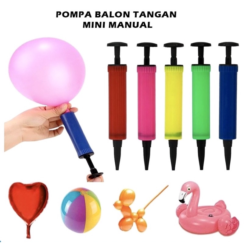Jual Pompa Balon Mini / Alat Pompa Tiup Angin Balloon Bola Pelampung ...