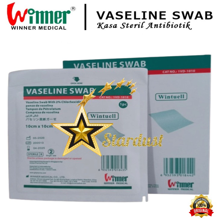 Jual Vaseline Swab 10cm x 10cm Kasa Steril Penutup Luka Wintuell ...