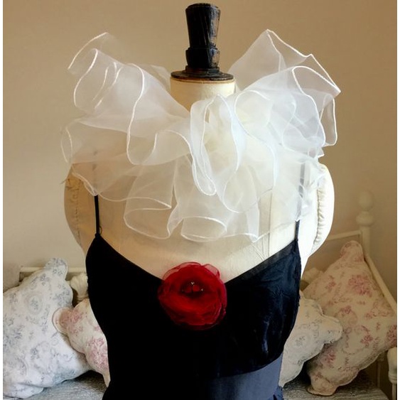 Jual Organza Circus Neck Ruffle | Shopee Indonesia