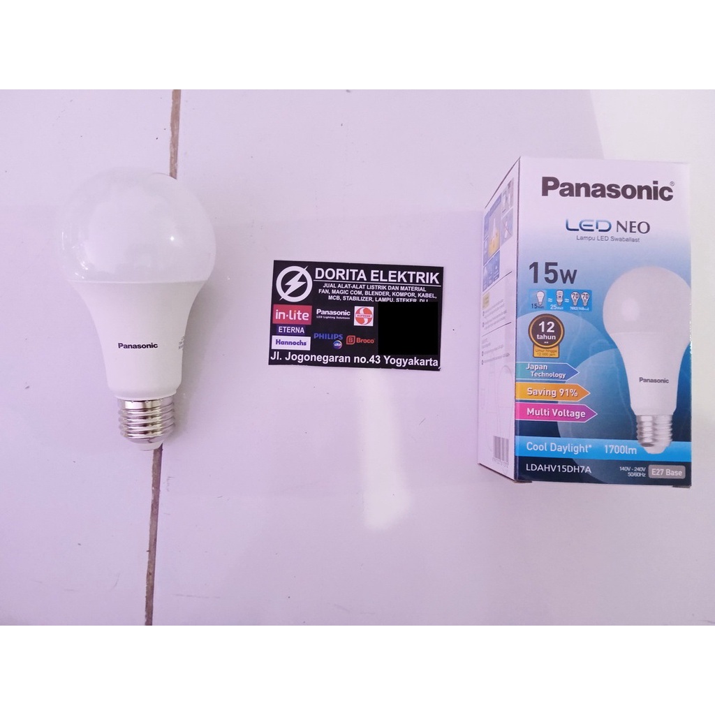 Jual Panasonic Bohlam LED NEO 15 Watt 15w Putih (6500k) | Shopee Indonesia