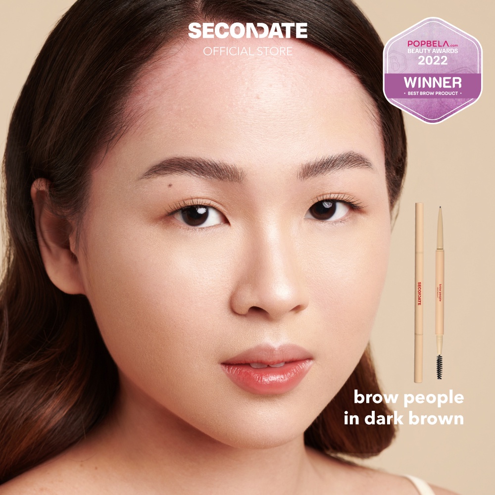 Jual SECONDATE Brow People Pencil in Dark Brown | Shopee Indonesia