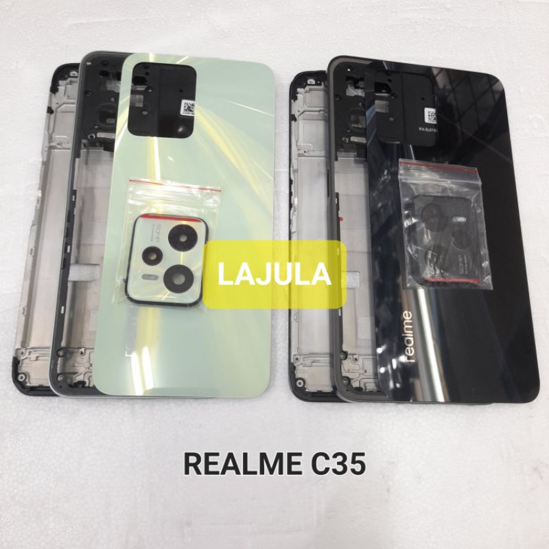 Jual kesing housing casing full set realme c35 frame + bezel + backdoor | Shopee Indonesia