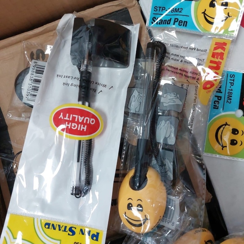 Jual Pulpen Stand Pen Kenko Smile STP-18M2 Kuning Hitam Bolpoin ...