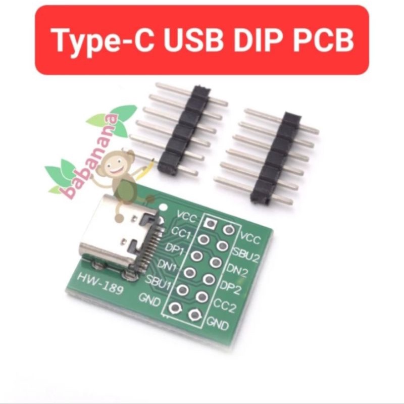 Jual Type-C USB To PCB Adapter Converter DIP connector Solder Pinboard ...