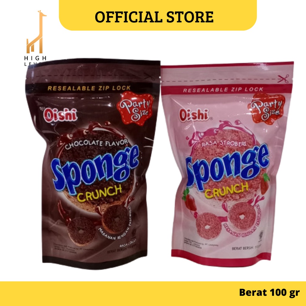 Jual OISHI SPONGE CRUNCH 100GR - Chocolate Flavor Strawberry Flavor ...
