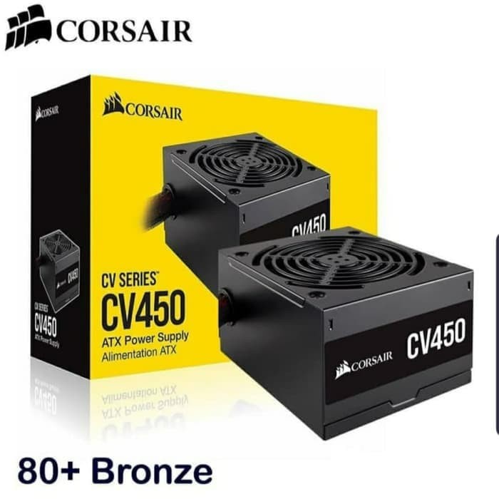 Jual POWER SUPPLY CORSAIR CV450 - 450W 80+ BRONZE ORIGINAL | Shopee ...