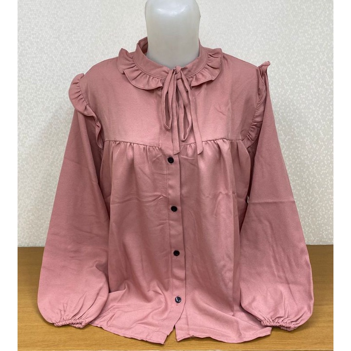 Jual BLOUSE KOREA -BLOUSE SHANGHAI RUMBAI TALI - ATASAN WANITA ...