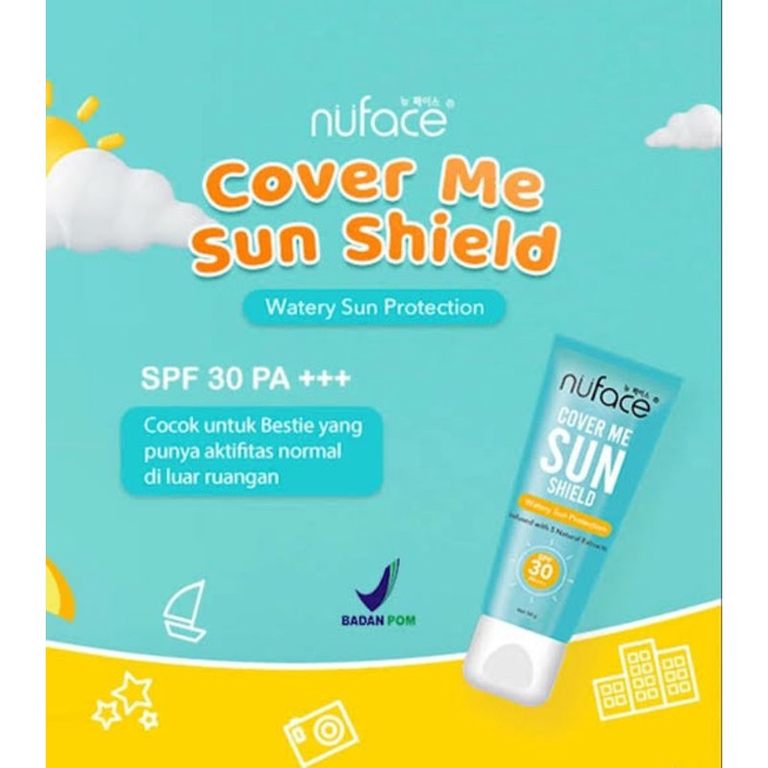 Jual Nuface Nu Face Cover Me Sun Shield SPF 30 Biru (50gr) | Shopee ...