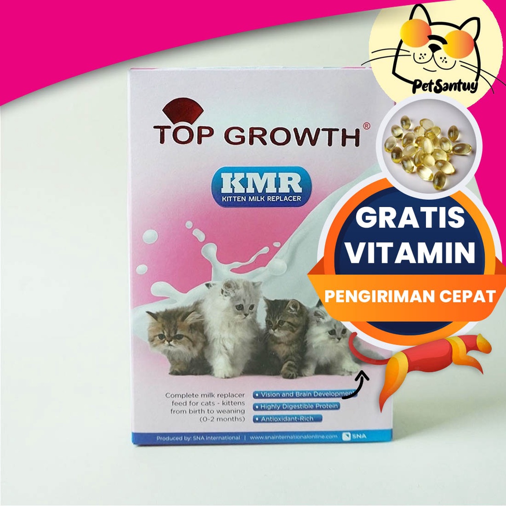 Jual Top Growth Kitten Milk Replacer 250 gr KMR susu kucing 250gr ...
