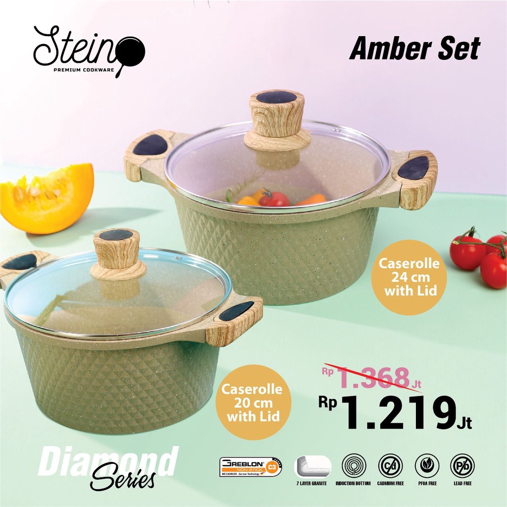 Jual steincookware amber set | Shopee Indonesia