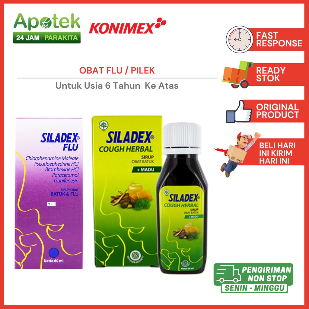Jual Siladex Flu/ Batuk/ Cough Herbal Meradakan Gejala Flu dan Batuk ...