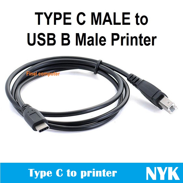 Jual Kabel TYPE C Male to PRINTER USB B Male USB 2.0 Data MacBook HDD ...