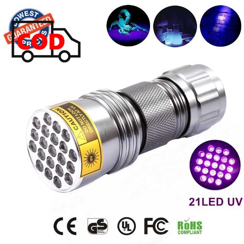 Jual Lampu Senter Ultraviolet 395nm 21 LED Multifungsi Mudah Digunakan Awet Hemat Kecil Praktis ...