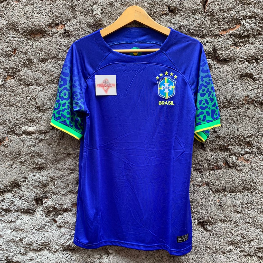 Jual Jersey Brazil Away Piala Dunia 2022 Grade Ori Impor Baju Bola Jersey Timnas Negara ...