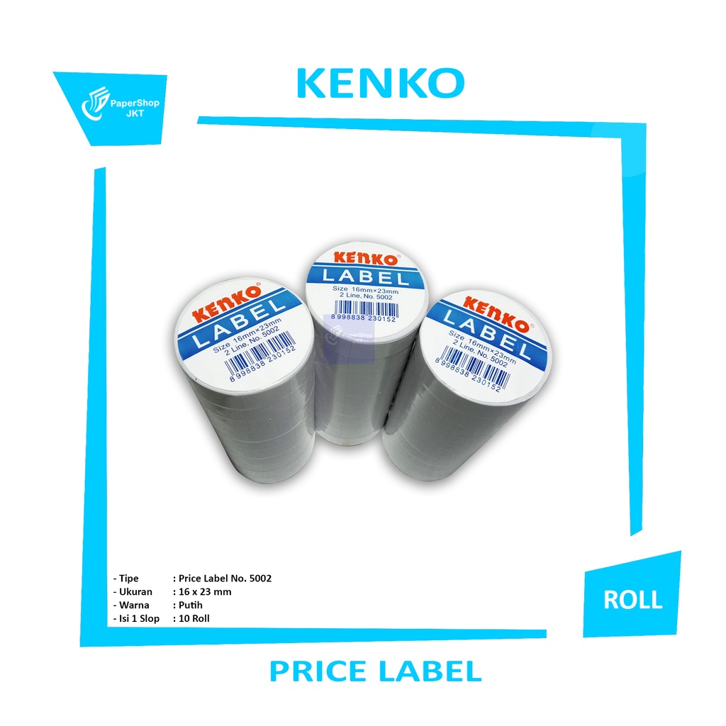 Jual Kenko - Price Label Atau Label Harga 2 Line No. 5002 - Roll ...