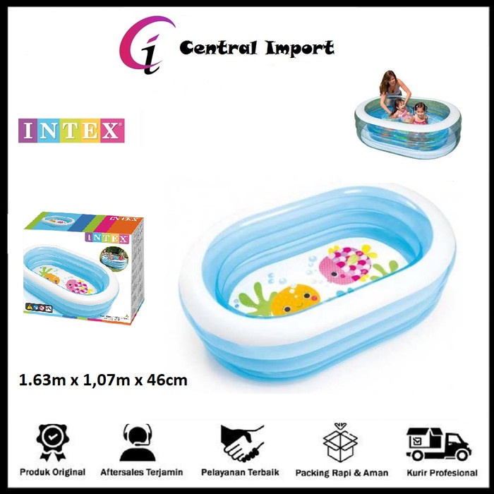 Jual Kolam Karet Intex Kolam Renang Anak Corak My Sea Friends Swiming Pool - 57482 | Shopee ...