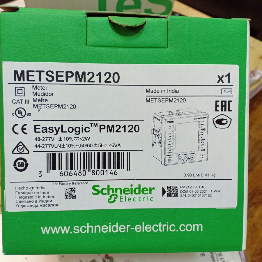 Jual Schneider Electric EasyLogic Power Meter LCD PM2120 METSEPM2120 ...