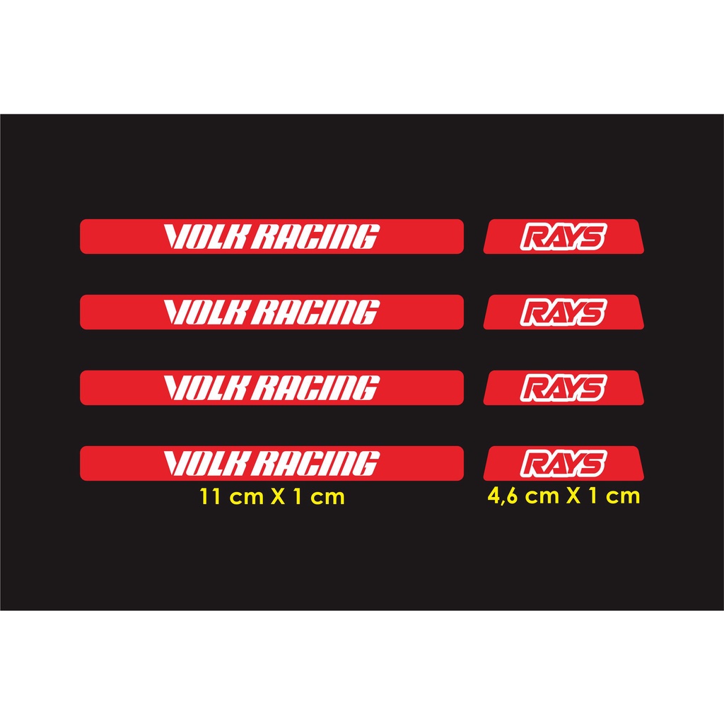 Jual STICKER VOLK RACING RAYS STIKER VELK RACING SEMUA MOBIL STIKER ...
