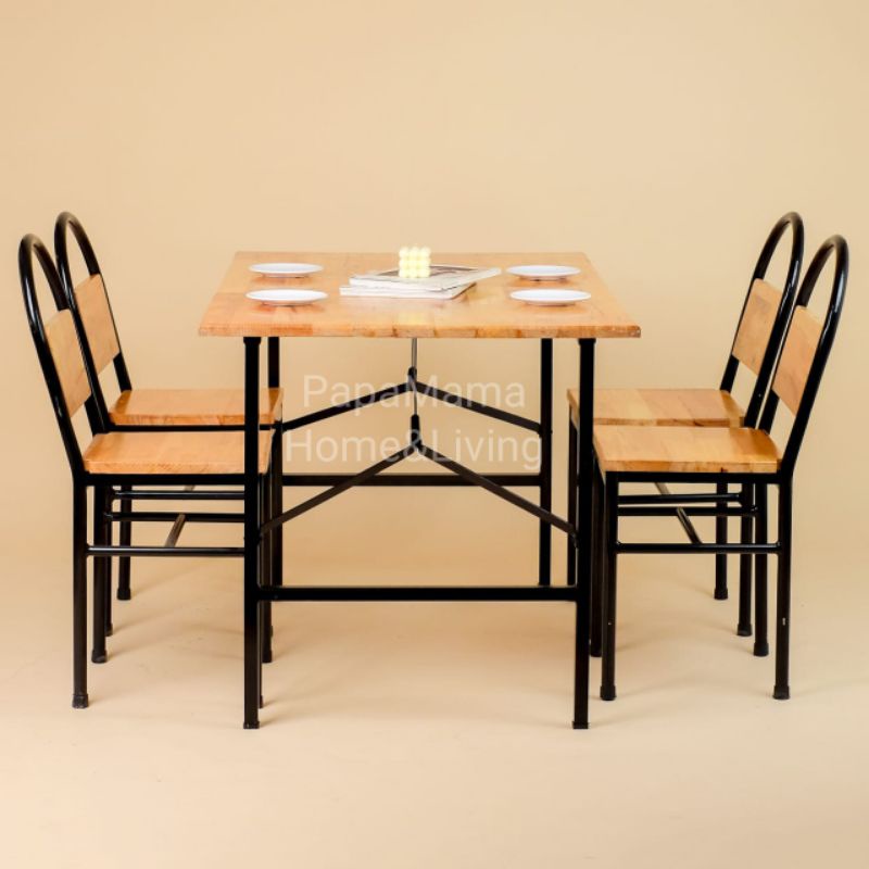 Jual Meja Makan Kayu 4 Kursi Dining Table Set Kursi Makan Kayu