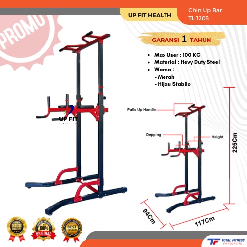 Jual Chin up Bar / Pull Up bar / Dipping / Leg Raise / Push Up Alat ...
