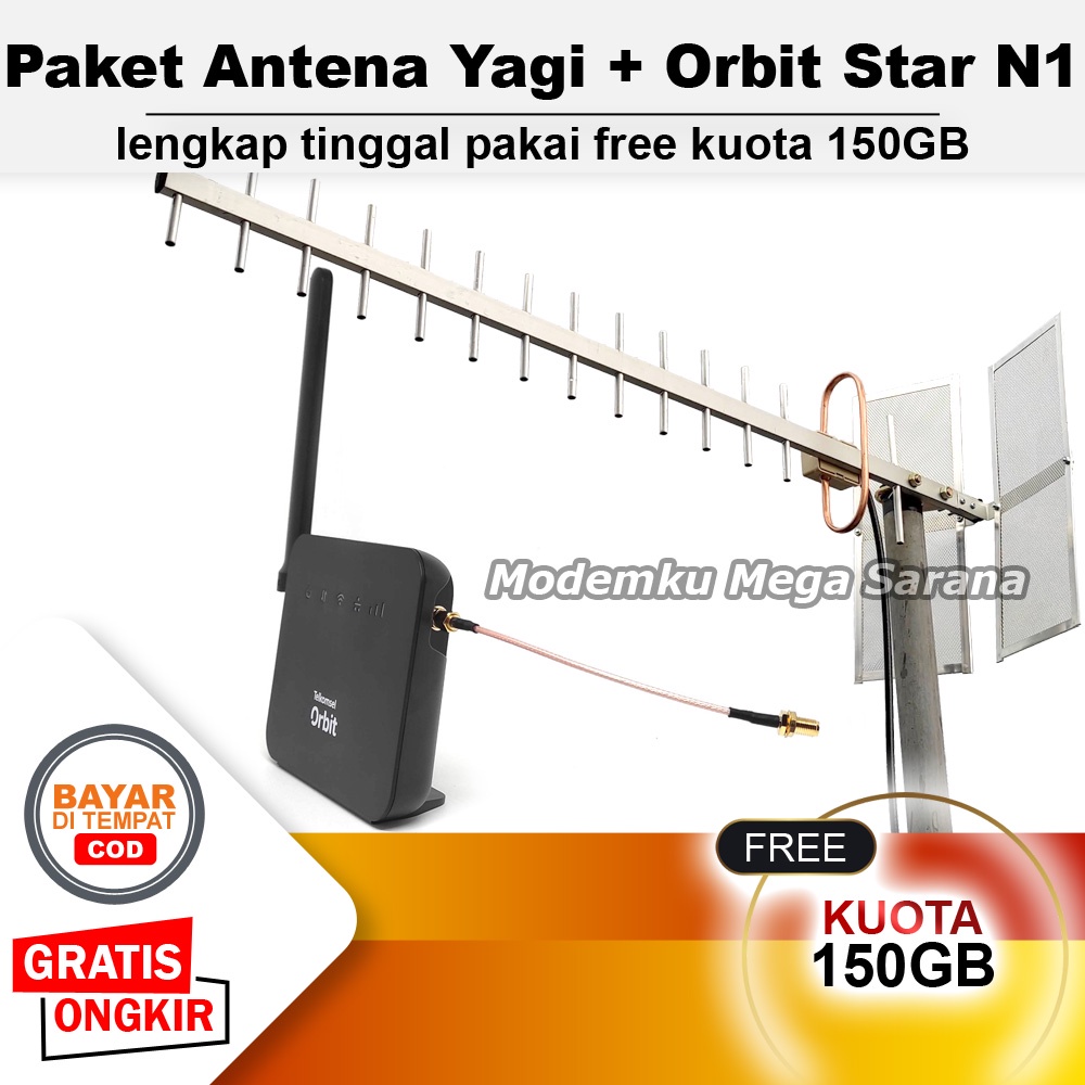 Jual Paket Antena Yagi Extreme 3 + Home Router Telkomsel Orbit Star N1 | Shopee Indonesia