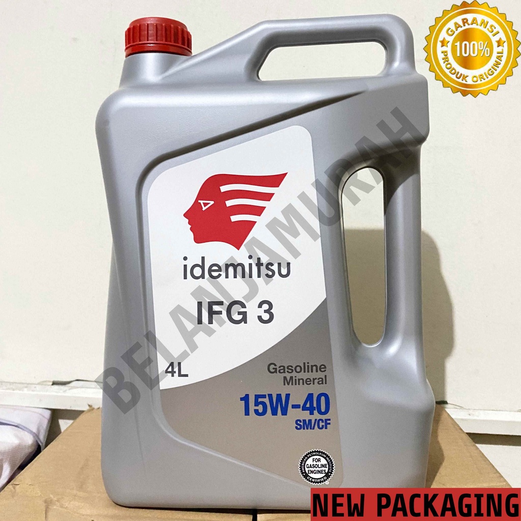 Jual Oli Mesin Mobil IDEMITSU SAE 15w-40 Galon / 4 Liter 100% ASLI ...