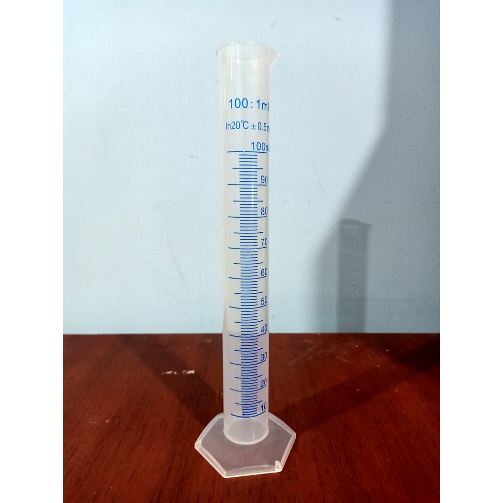 Jual Plastik Gelas Ukur/Tabung Ukur/Measuring Cylinder 100 ml produksi RRC | Shopee Indonesia