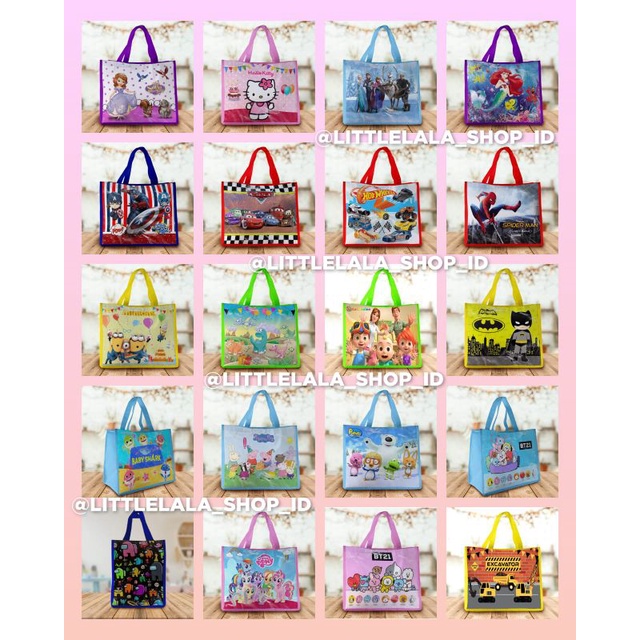 Jual Tas ultah Labubu tas parcel muat kotak KFC/tas ulang tahun anak ...