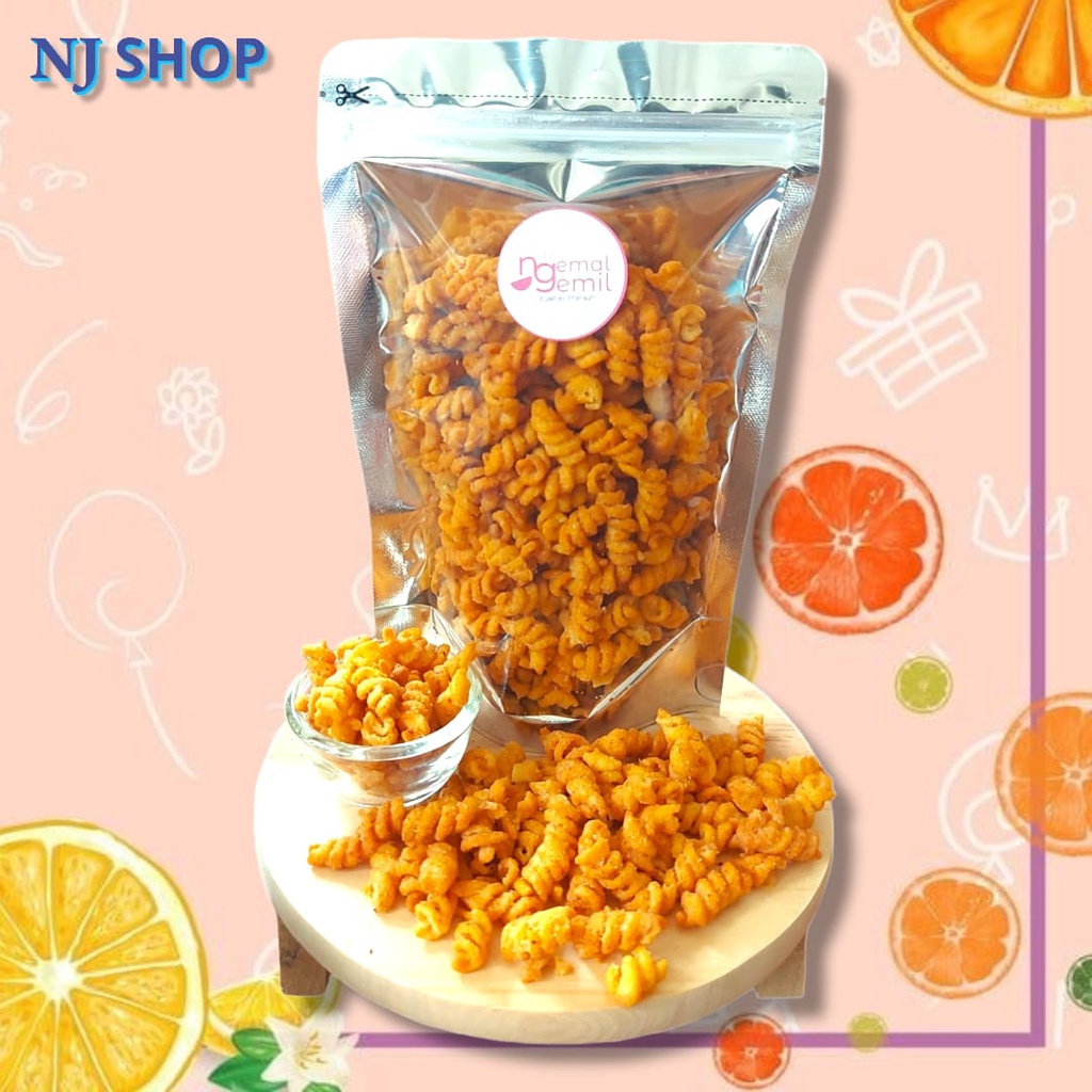 Jual [Snack Original] - Gandum Goreng Pedas Gurih Spiral Homemade ...