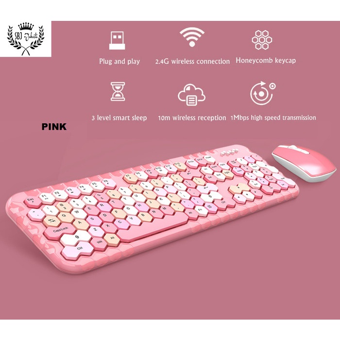 Jual Mofii honey plus Keyboard Mouse Combo Wireless 2.4G Honeycomb ...