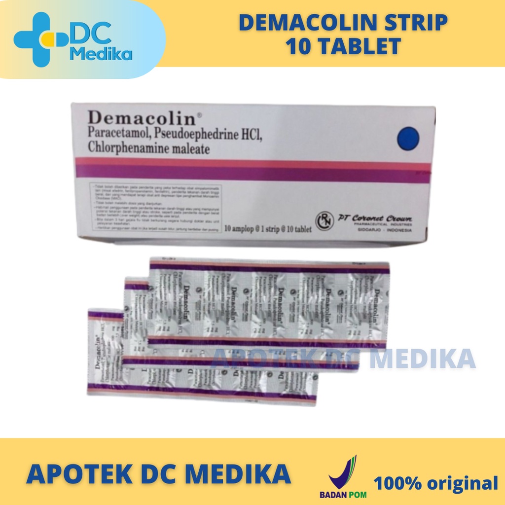 Jual DEMACOLIN TABLET/STRIP/OBAT FLU | Shopee Indonesia