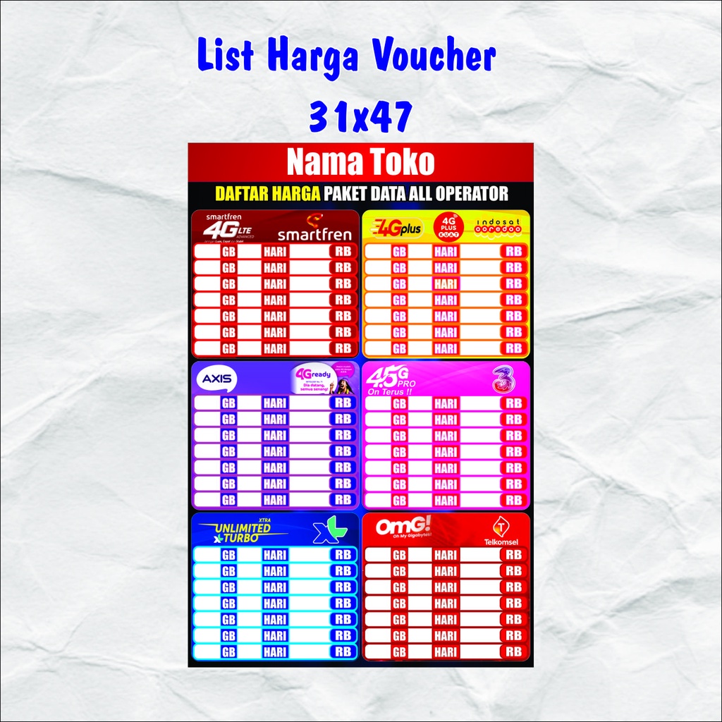 Jual LIST HARGA VOUCHER | Shopee Indonesia