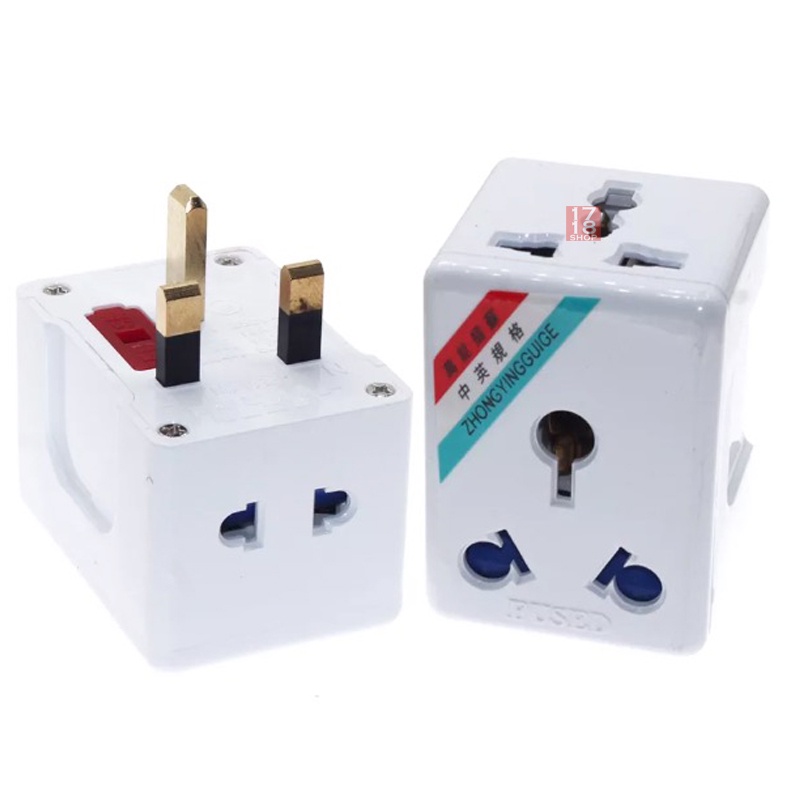 Jual Universal Steker Listrik 3 Pin UK ke Konverter Adaptor Soket ...