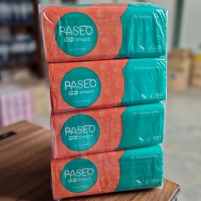 Jual Tissue Paseo Go Smart Pack 200 sheet ( isi 4 pc ) | Shopee Indonesia